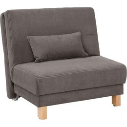 Home Affaire Schlafsofa &raquo;Gina&laquo; vom Sofa zum Bett mit einem Handgriff, in 4 Breiten, Nierenkissen gr&uuml;n Chenille (100% Polyester) B/H/T: 80cm x 86cm x 
