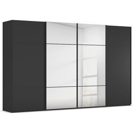 Rauch Schwebet&uuml;renschrank &raquo;Kleiderschrank Schrank Garderobe Schlafzimmerschrank SCALE-TRIO&laquo; edle dreigeteilte Front mit 2 Zierleisten und Spiegel MADE
