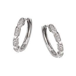 Firetti Damen Paar Creolen &raquo;Schmuck Geschenk Silber 925 Ohrschmuck glitzernd&laquo; mit Zirkonia (synth.) silber 16,2mm, Silber 925 (Sterlingsilber)