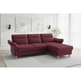 Sit & More sit&more Ecksofa &raquo;Pamela, L-Form, B:230 cm&laquo; mit Federkern 100% Polyester B/H/T: 230cm x 90cm x 164cm, Luxus-Microfaser Florence, Recamiere rechts, 