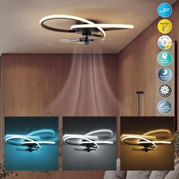 OTTO home LED Deckenleuchte &raquo;Aerris Deckenventilator&laquo; LED-Modul 1 Stk. Kaltwei&szlig; Neutralwei&szlig; Warmwei&szlig; Deckenlampe, Ventilator, 3 Stufen, Links-Rechts-