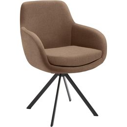 Musterring Esszimmerstuhl &raquo;Tavia&laquo; (Set) 2 Stk.Stativgestell Eisen schwarz, Drehfunktion optional, diverse Farben braun B/H/T: 62cm x 86cm x 66cm, 2 Stk., 