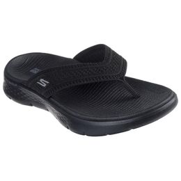 Skechers Damen Zehentrenner &raquo;GO WALK FLEX SANDAL&laquo; Badeschuh, Strandschuh, Sommerschuh mit Goga Mat Fu&szlig;bett schwarz 40