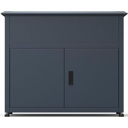 WESTMANN Hochbeet &raquo;Plexa&laquo; BxTxH: 100x50x85 cm, mit Stauraum & Schneckenkante blau Stahl B/H/T: 100cm x 85cm x 50cm