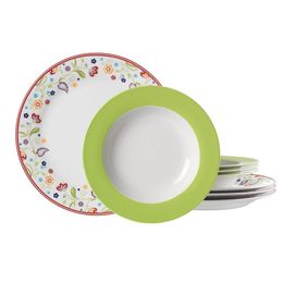 Ritzenhoff & Breker Tafelservice &raquo;Teller Set, Geschirr-Set SHANTI DOPPIO&laquo; 8 Teile, f&uuml;r 4 Personen bunt Porzellan 8 Stk.