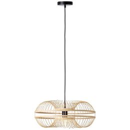 Brilliant Pendelleuchte &raquo;Busan&laquo; E27 1 Stk. H&auml;ngelampe 48cm schwarz/natur schwarz 1, &Oslash; 48cm H: 100cm, 1 Stk.