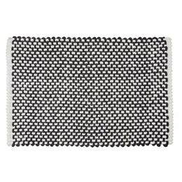 Wenko Badematte &raquo;Covelo&laquo; H&ouml;he 20 mm rutschhemmend beschichtet mit Webstruktur, fusselfrei, hohe Feuchtigkeitsaufnahme schwarz-wei&szlig; Materialmix 