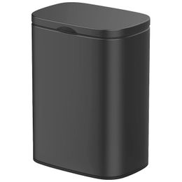Wenko Kosmetikeimer &raquo;Sare&laquo; zur Befestigung an der Wand, 5 Liter schwarz Edelstahl B/H/T: 21,5cm x 29,5cm x 19cm, 5 l