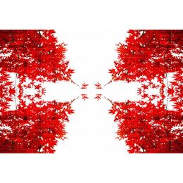 ARCHITECTS PAPER Fototapete &raquo;Artwork Trees&laquo; Vlies, Wand, Schr&auml;ge rot Vlies B/L: 4m x 2,7m