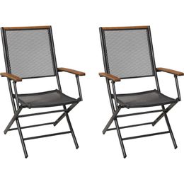 Merxx Gartensessel &raquo;Itanos&laquo; Set, 2 Stk. tlg. Armlehnen aus Kunststoff in Holzoptik Kunststoff B/H/T: 61,5cm x 101cm x 71,5cm