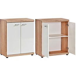Procontour Sideboard &raquo;Sun BESTSELLER!&laquo; H&ouml;he 74cm, mit variabel verstellbaren Einlegeb&ouml;den wei&szlig; B/H/T: 60cm x 74cm x 35cm