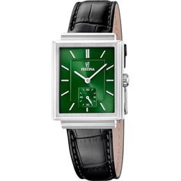 Festina Unisex Quarzuhr &raquo;On the Square&laquo; Armbanduhr, Damenuhr, Herrenuhr, Lederarmband, analog Einheitsgr&ouml;&szlig;e