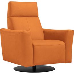 Egoitaliano Sessel &raquo;Blues Designsessel, Loungesessel, Breite 84cm, bequem und elegant&laquo; drehbar, inkl. manuelle Relaxfunktion durch Push-Back-Mechanismus orange 
