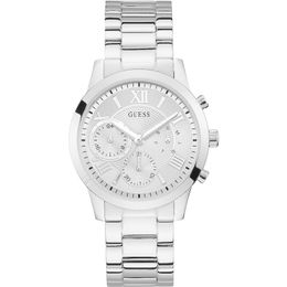 Guess Damen Multifunktionsuhr &raquo;SOLAR&laquo; Armbanduhr, Quarzuhr, Damenuhr silber Einheitsgr&ouml;&szlig;e