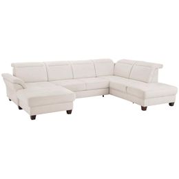 OTTO home Wohnlandschaft &raquo;Solvei U-Form&laquo; Sitztiefenverstellung und Federkern, wahlweise Kopfteilverstellung braun Struktur (100% Polyester);Luxus-