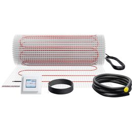 Stiebel Eltron Fu&szlig;bodenheizung &raquo;FTM 100/8 Set Plus&laquo; f&uuml;r gro&szlig;e Fl&auml;chen, Weichboden-Bel&auml;ge wie Teppich, Vinyl, Kork rot Gleichm&auml;&szlig;ige 