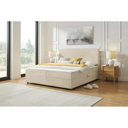 OTTO home Boxbett &raquo;ELIAAS, Polsterbett mit Bettkasten, inkl. Taschenfederkernmatratze H3&laquo; mit Kaltschaumtopper, Cord-Bezug mit eleganter Kedernaht, 