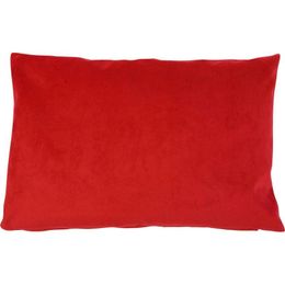 G&ouml;zze Dekokissen &raquo;Duval&laquo; mit Rei&szlig;verschluss, Kissenh&uuml;le ohne F&uuml;llung, 2 St&uuml;ck rot Polyester B/L: 60cm x 40cm, 2 Stk.