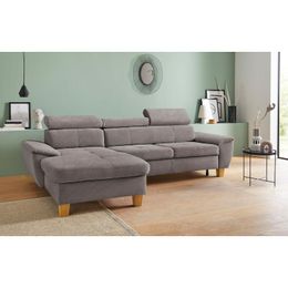 exxpo - sofa fashion Ecksofa &raquo;Enya, aufwendige Detailverarbeitung, hoher Sitzkomfort, bequem, L-Form&laquo; inkl. Kopfteilverstellung, wahlweise mit 