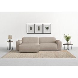 Trendmanufaktur Ecksofa &raquo;Braga, mit hochwertigem Kaltschaum, L-Form, in Cord erh&auml;ltlich&laquo; modernes Sofa, Couch mit hohem Sitzkomfort, 255/72/160 cm (B/