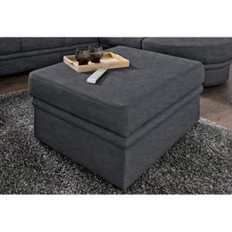 Sit & More sit&more Hocker &raquo;Savoni&laquo; mit Stauraumfach grau NaturLEDER : Bitte beachten Sie, dass Lederbez&uuml;ge mehr N&auml;hte aufweisen als Stoffbez&uuml;ge.;Struktur ( 100%