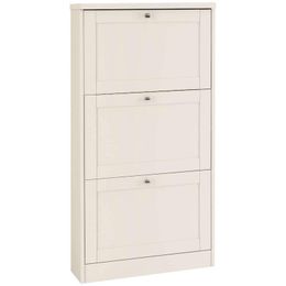 OTTO home Schuhschrank &raquo;Heide&laquo; Breite 70 cm, mit 3 Klappen und Facettenfront, H&ouml;he ca. 130 cm FSC -zertifizierter Holzwerkstoff B/H/T: 70cm x 130cm x 