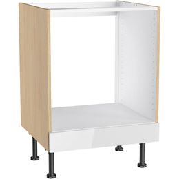 KOCHSTATION Herdumbauschrank &raquo;KS-Lucy&laquo; Breite 60 cm, 1 Blende, h&ouml;henverstellbare F&uuml;&szlig;e Eiche hell, B/H/T: 60cm x 87cm x 58,1cm