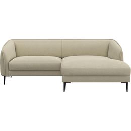 FLEXLUX Ecksofa &raquo;Belle Designsofa, bequem durch Kaltschaum im Sitz&laquo; Skandinavisches Design, In hochwertiger Verarbeitung, B/T 218/149 cm beige 100% 