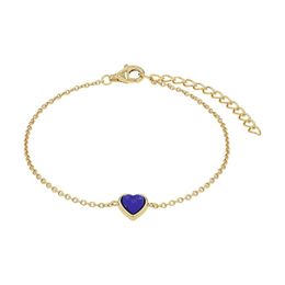 Amor Damen Armband &raquo;Schmuck Geschenk, Herz&laquo; mit Lapislazuli 20cm, Silber 925 (Sterlingsilber)