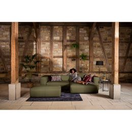 W.Schillig Ecksofa &raquo;around-the-block, modern und elegant, bequem, L-Form&laquo; mit eleganter Biese, mit Federkern gr&uuml;n Longlife Xtra-Leder Z69: Das 