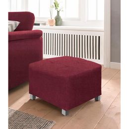 Sit & More sit&more Hocker &raquo;Pablo&laquo; rot Luxus-Microfaser (90% Polyester, 10% Polyamid);Kunstleder SOFTLUX ;Luxus-Microfaser ALTARA NUBUCK (100% Polyester) B/H/T: 