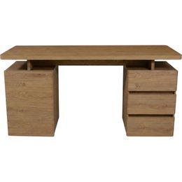 Jahnke Schreibtisch &raquo;CU-LIBRE C 250&laquo; wechselseitig montierbar, viel Stauraum, Breite 150 cm braun B/H/T: 150cm x 75,5cm x 55cm