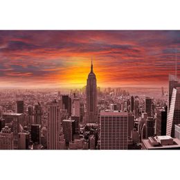 papermoon Fototapete &raquo;New York bei Sonnenuntergang&laquo; bunt Vlies B/L: 5m x 2,8m, Bahnen: 10 Stk.