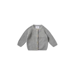 Stellou & friends Gerippter Strick-Cardigan in grau | Gr.: 50/56