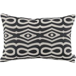 HOCK Dekokissen &raquo;Ruby&laquo; mit Strukturmuster, Kissenh&uuml;lle mit F&uuml;llung, 1 St&uuml;ck schwarz Baumwolle, Polyester B/L: 40cm x 60cm, 1 Stk.