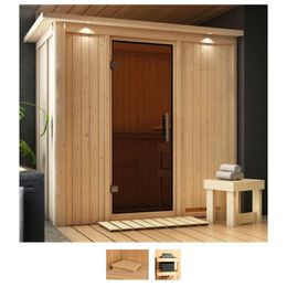 Karibu Sauna &raquo;Vada&laquo; Set, ohne Ofen beige ohne Ofen, (ohne Ofen)