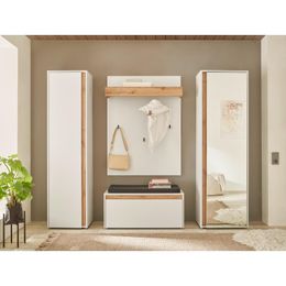 Home Affaire Garderoben-Set &raquo;GIRON/CiTY, moderne Garderobe, Komplettset mit viel Stauraum&laquo; Komplett-Set, 4 Stk. tlg. wei&szlig; Holzwerkstoff B/H/T: 210cmcm