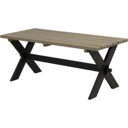 Plus Gartentisch &raquo;&raquo;Nostalgi&laquo; Plankentisch&laquo; 1 Stk. tlg. 177x76x72 cm schwarz B/H/T: 76cm x 72cm x 177cm