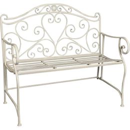 Home Affaire Bank antikwei&szlig; Outdoor geeignet wei&szlig; Metall B/H/T: 103cm x 95cm x 54cm