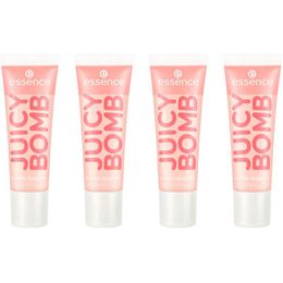 Essence Damen Lipgloss &raquo;JUICY BOMB PARTY JUMBO LIPGLOSS&laquo; Ultragl&auml;nzendes Finish, transparente Textur, Litschi-Duft, vegan. rosa Einheitsgr&ouml;&szlig;e