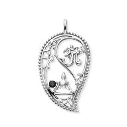 Engelsrufer Damen Kettenanh&auml;nger &raquo;Yin Yang Tropfen Balance Buddha und Om&laquo; Made in Germany - mit Zirkonia (synth.) schwarz Silber 925 (Sterlingsilber),