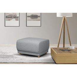 OTTO home Polsterhocker &raquo;LEMPS mit Wellenunterfederung, Ma&szlig;e B/T/H: 70/63/45 cm&laquo; passend zur Serie, in hochwertiger Verarbeitung grau 100% Polyester B