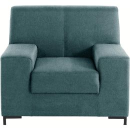 DOMO collection Sessel &raquo;Ledas kubisch und komfortabel, flache Armlehnen, eleganter Fu&szlig;,&laquo; in vielen Farben erh&auml;ltlich blau 95% Polyester, 5% Nylon 