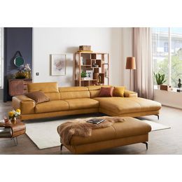 W.Schillig Ecksofa &raquo;piedroo, Designsofa mit tollem Sitzkomfort, bequem und elegant, L-Form&laquo; Kopfteilverstellung, wahlweise mit Sitztiefenverstellung, 