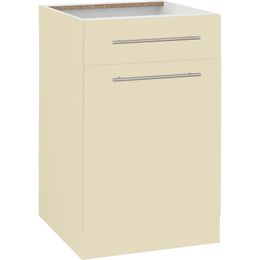 Wiho-K&uuml;chen wiho K&uuml;chen Unterschrank &raquo;Unna&laquo; 50 cm breit, ohne Arbeitsplatte beige B/H/T: 50cm x 82cm x 57cm, Schubladen: 1 Stk. T&uuml;ren: 1 Stk.