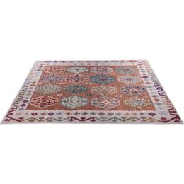 Gino Falcone Teppich &raquo;Cecilia 27596&laquo; rechteckig 3 mm H&ouml;he Flachgewebe, bedruckt, ideal im Wohnzimmer & Schlafzimmer braun Kunstfaser B : 70cm 1 Stk., 3mm, L: 140cm