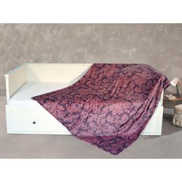 Kinzler Wohndecke &raquo;Kaschmirtouch&laquo; elegantes Allover-Design, Kuscheldecke, bedruckt, 150x200 cm lila Polyester B/L: 150cm x 200cm