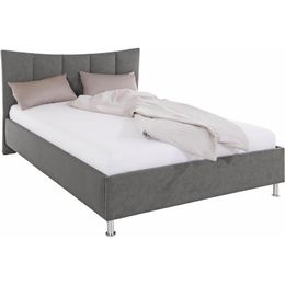 Westfalia Schlafkomfort Polsterbett grau Bezug Bett: Microfaser (100% Polyester);Bonnell-Federkernmatratze: Mischgewebe (51% Polyprophlen, 39% Polyester, 10% Baumwolle);