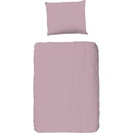 Good Morning Bettw&auml;sche &raquo; Uni&laquo; 2 Stk. 100% Baumwolle, Renforc&eacute;, 135x200, Unifarben, Rei&szlig;verschluss, Wei&szlig; rosa Renforc&eacute;, Obermaterial: 100% Baumwolle B