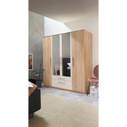 Priess Kleiderschrank in 3 Breiten wei&szlig; Holzwerkstoff B/H/T: 185cm x 195cm x 54cm, T&uuml;ren: 4 Stk.